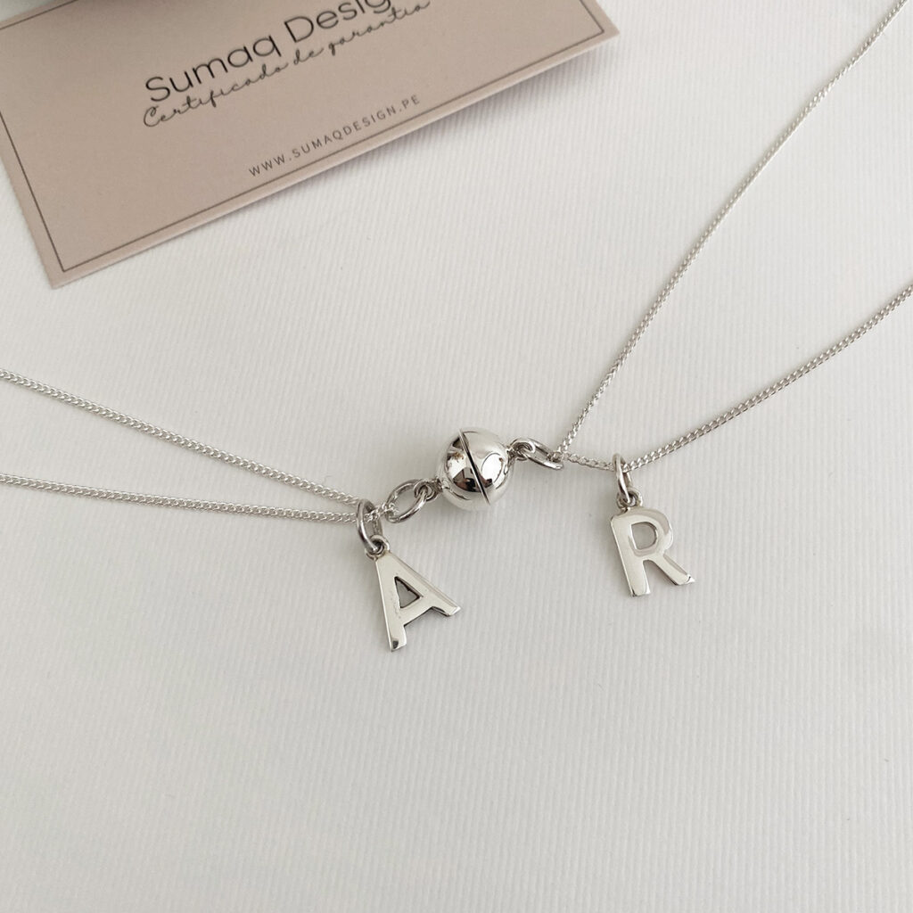 Pack de collares Siempre juntos con imán en plata – Sumaq Design
